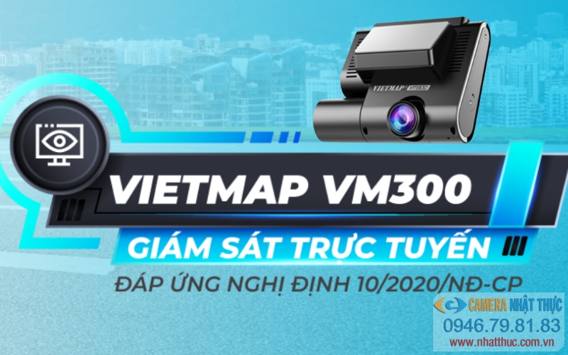 Bộ camera hành trình VietMap VM300 - Quay trước và trong xe